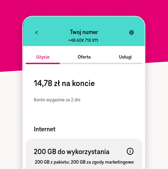 Aplikacja T-Mobile na kartę i abonament - Mój T-Mobile
