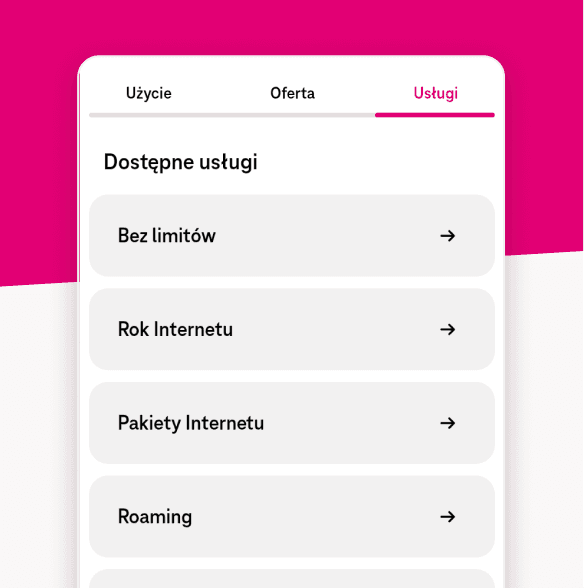 Aplikacja T-Mobile na kartę i abonament - Mój T-Mobile